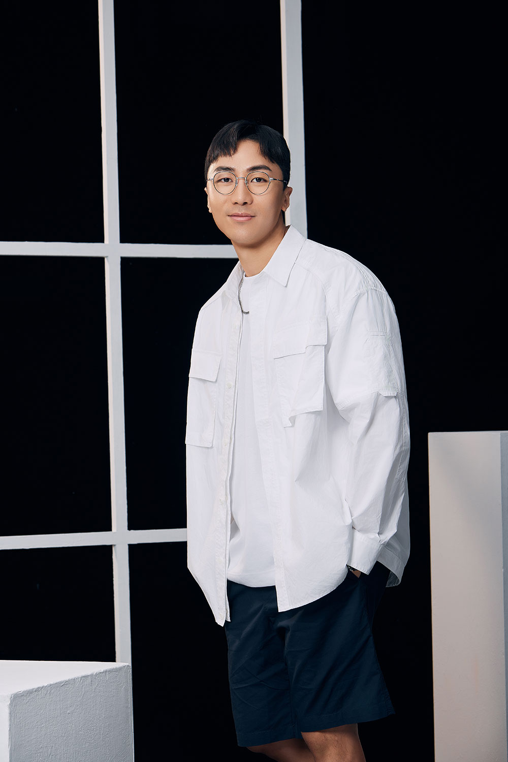 台灣設計師聯名 _LAIMO系列｜慵懶來貘 多邊框眼鏡｜遂空黑|台灣設計師聯名系列-EYESmart寶島眼鏡