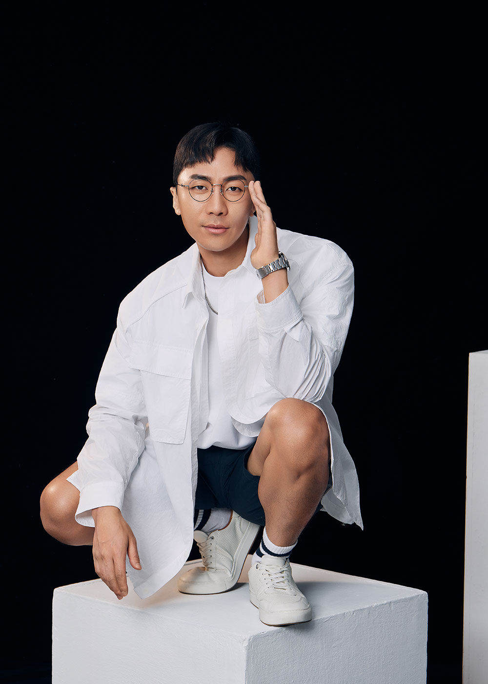 台灣設計師聯名 _LAIMO系列｜簍空來貘 圓框眼鏡｜霧黑銀|台灣設計師聯名系列-EYESmart寶島眼鏡