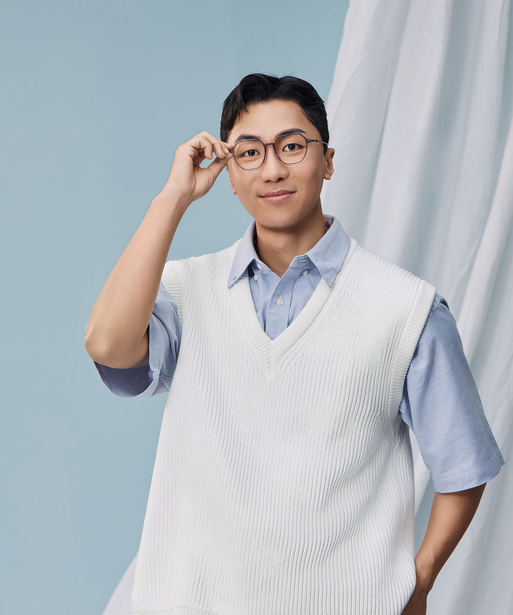 台灣設計師聯名 _KINGJUN系列｜病毒花也很可愛 多邊框眼鏡 ｜深透灰|台灣設計師聯名系列-EYESmart寶島眼鏡