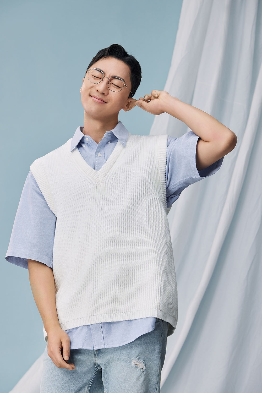 台灣設計師聯名 _KINGJUN系列｜BT WIFI連線中 多邊框眼鏡 ｜古銅金|台灣設計師聯名系列-EYESmart寶島眼鏡