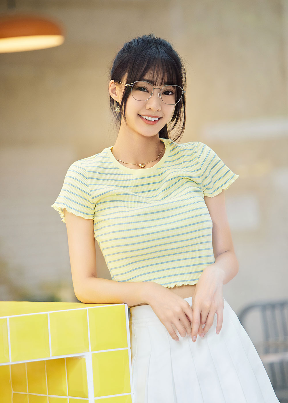 台灣設計師聯名 _KINGJUN系列｜BT WIFI連線中 多邊框眼鏡 ｜古銅金|台灣設計師聯名系列-EYESmart寶島眼鏡