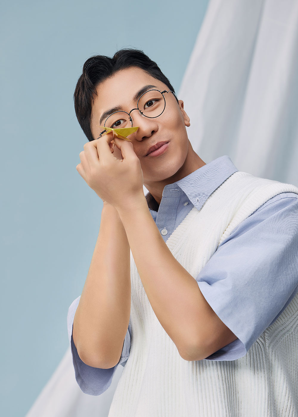 台灣設計師聯名 _KINGJUN系列｜BT的異想世界 圓框眼鏡 ｜亮黑/銀|台灣設計師聯名系列-EYESmart寶島眼鏡