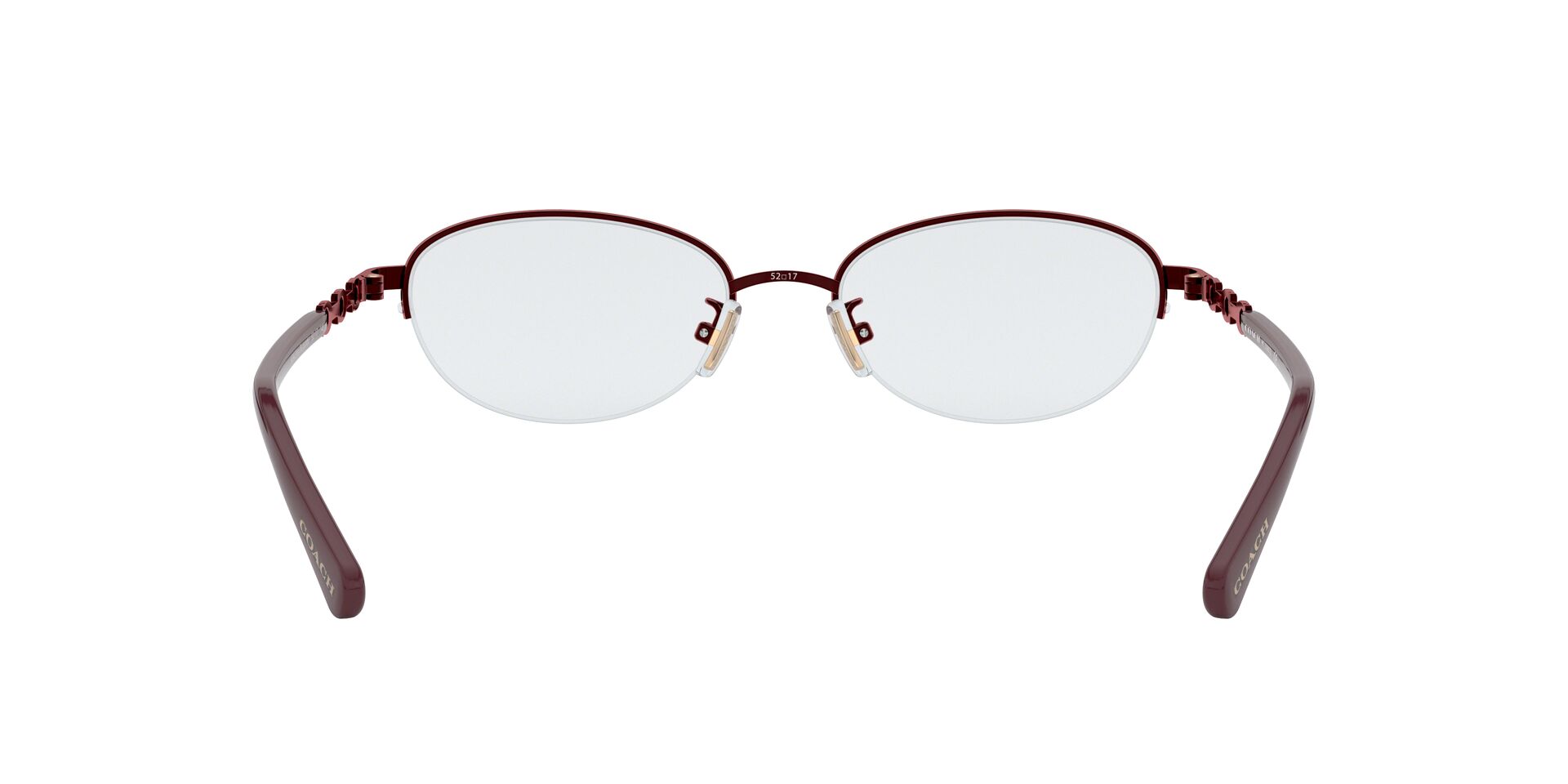 COACH | 品牌LOGO精緻橢圓框眼鏡 |楓葉紅|COACH-光學框-EYESmart寶島眼鏡