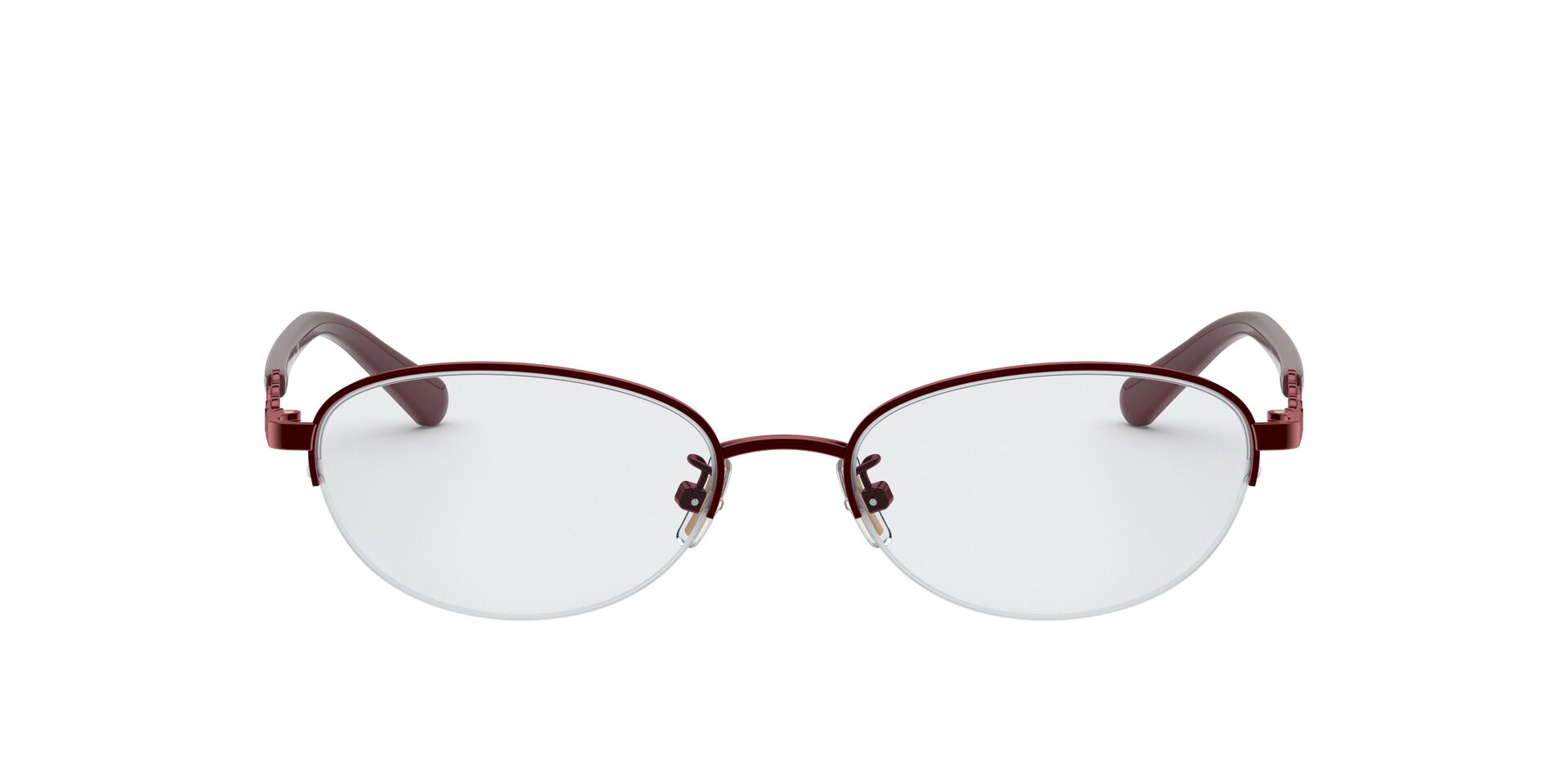 COACH | 品牌LOGO精緻橢圓框眼鏡 |楓葉紅|COACH-光學框-EYESmart寶島眼鏡