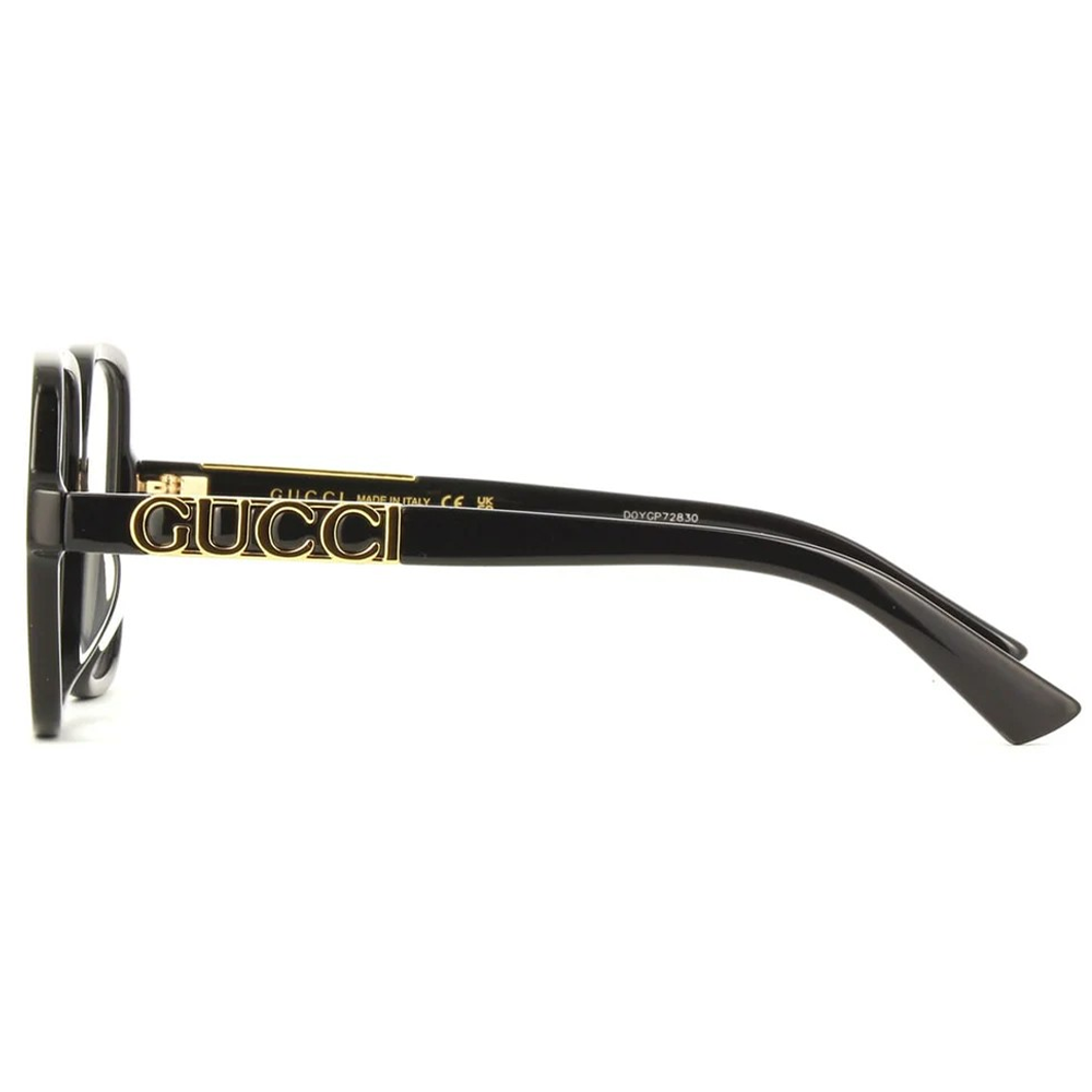 GUCCI | 經典標誌LOGO大方框眼鏡 |典範黑|GUCCI-光學框-EYESmart寶島眼鏡